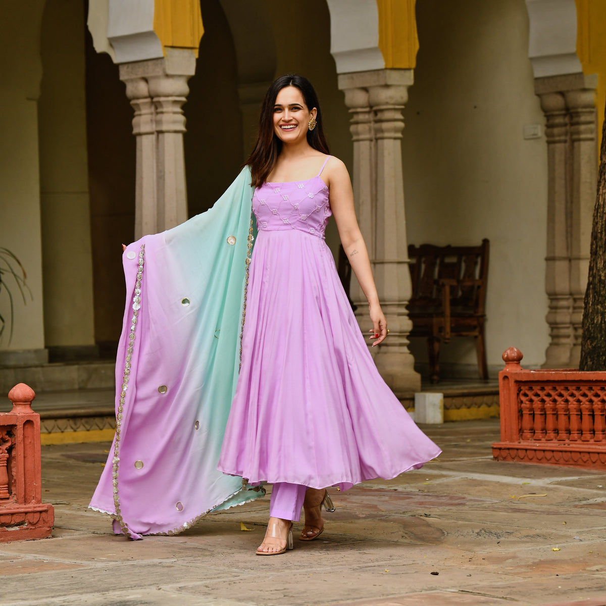 Buy UrbanStree Orchid Designer Ethnic Wear Suit Set For Women Online